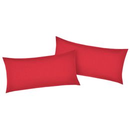 Kissenbez&uuml;ge OTTO HOME "Luisa", rot, B:40cm L:80cm, Renforc&eacute;, Renforc&eacute;, Kissenbez&uuml;ge, aus 100% Baumwolle, mit Rei&szlig;verschluss, atmungsaktiv, uni