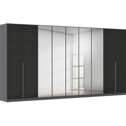 Dreht&uuml;renschrank OTTO HOME "Kleiderschrank Schrank Garderobe AGORDO mit Dekor- oder Hochglanzfront", graumetallic, effektgrau hochglanz, B:405cm H:229cm T:54cm, Schr&auml;nke, Dreht&uuml;renschrank, durchdachte Innenausstattung, in 8 Breiten und 2 H&ouml;hen MADE IN GERMANY, Topseller