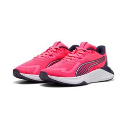 Trainingsschuh Puma "PWR HYBRID TR WNS", Damen, Gr. 38,5, pure pink, electric orchid, deep plum, Puma wei&szlig;, Puma silber, Textil, Schuhe, PROFOAM-D&auml;mpfung, abriebfeste Gummilaufsohle