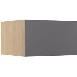 Aufsatzschrank KOCHSTATION "KS-Lucy", anthrazit, eiche hell, B:60cm H:35,2cm T:58,1cm, Schr&auml;nke, Breite 60 cm, Tiefe 57,1 cm, mit 1 T&uuml;r "Push to Open"