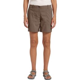 Shorts Jack Wolfskin "DESERT SHORTS W", Damen, Gr. 42, N-Gr, braun (cold coffee), Obermaterial: 95% Polyamid, 5% Elasthan, Hosen Shorts