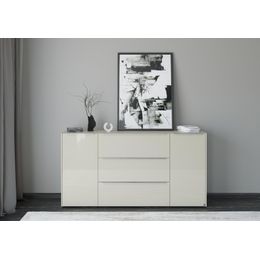 Sideboard "Reno", kaschmir matt lack, glas kaschmir glanz, B:182cm H:94cm T:42cm, Glas, Holzwerkstoff, SET ONE BY Musterring, Sideboards, Sideboard, Mit Gleitern und in verschiedenen Farben erh&auml;ltlich