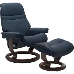 Relaxsessel stressless "Sunrise", blau (oxford blau paloma), B:88cm H:103cm T:78cm, Leder BATICK: BATICK ist ein leicht korrigiertes, durchgef&auml;rbtes und genarbtes M&ouml;belleder, bei dem die meisten Unebenheiten und Spuren in der Regel entfernt wurden.;Leder PALOMA: PALOMA ist ein durchgef&auml;rbtes Semianilin-M&ouml;belleder mit nat&uuml;rlicher Narbung.;ROHLEDER Stoff Q2 FARON: Ein fester zuverl&auml;ssiger Boucl&eacute; mit