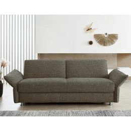 Schlafsofa Bali "LINA, Dauerschlaffunktion, 140 u. 160 er Breiten", grau, B:254cm H:14cm, 100% PES, Sofas, Schlafsofa, durchgehender Lattenrost mit 6-facher H&auml;rtegradregulierung