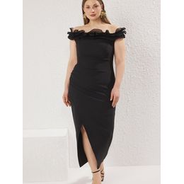 Trendyol Curve Kleid Damen Gr&ouml;&szlig;e 48 schwarz