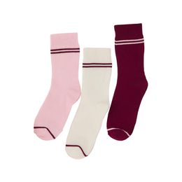Trendyol Socken Damen Gr&ouml;&szlig;e 36/41 rosa / dunkelrot / offwhite