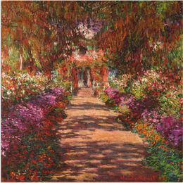 Wandbild Artland "Weg in Monets Garten in Giverny. 1902", bunt (farbe bild(er): bunt), B:70cm H:70cm, Bilder, als Alubild, Leinwandbild in verschied. Gr&ouml;&szlig;en