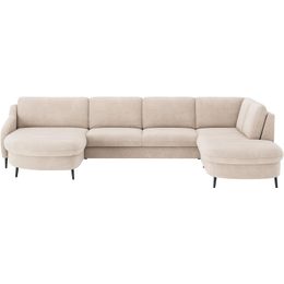 Sit & More Wohnlandschaft SIT & MORE "Soul U-Form", beige, B:372cm H:90cm T:239cm, 95% Polyester, 10% Polyamid, Sofas, Wohnlandschaft, wahlweise mit Bett und Bettkasten