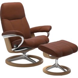 Relaxsessel stressless "Consul", braun (copper paloma), B:78cm H:97cm T:70cm, Leder BATICK: BATICK ist ein leicht korrigiertes, durchgef&auml;rbtes und genarbtes M&ouml;belleder, bei dem die meisten Unebenheiten und Spuren in der Regel entfernt wurden.;Leder PALOMA: PALOMA ist ein durchgef&auml;rbtes Semianilin-M&ouml;belleder mit nat&uuml;rlicher Narbung.;ROHLEDER Stoff Q2 FARON: Ein fester zuverl&auml;ssiger Boucl&eacute; mit einem
