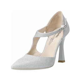 Pumps Nero Giardini "Nero Giardini Pumps Textil", Damen, Gr. 37, silber, Textil, Schuhe Pumps