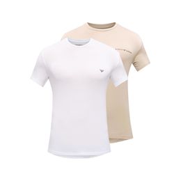 Emporio Armani T-Shirt Herren Gr&ouml;&szlig;e M beige / wei&szlig;