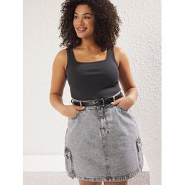 Trendyol Curve Top Damen Gr&ouml;&szlig;e 4XL anthrazit
