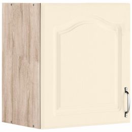 Wiho-K&uuml;chen H&auml;ngeschrank WIHO K&Uuml;CHEN "Linz", beige (front: magnolia, korpus: sonoma eiche), B:50cm H:56,5cm T:35cm, Schr&auml;nke, H&auml;ngeschrank, 50 cm breit