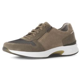 Keilsneaker ROLLINGSOFT, Herren, Gr. 10 (44,5), grau (taupe, beige), Mesh, Veloursleder, Schuhe, Freizeitschuh, Halbschuh, Schn&uuml;rer mit Au&szlig;enrei&szlig;verschluss, G-Weite