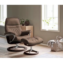 Relaxsessel stressless "Sunrise", braun (mole batick), B:79cm H:103cm T:73cm, Leder BATICK: BATICK ist ein leicht korrigiertes, durchgef&auml;rbtes und genarbtes M&ouml;belleder, bei dem die meisten Unebenheiten und Spuren in der Regel entfernt wurden.;Leder PALOMA: PALOMA ist ein durchgef&auml;rbtes Semianilin-M&ouml;belleder mit nat&uuml;rlicher Narbung.;ROHLEDER Stoff Q2 FARON: Ein fester zuverl&auml;ssiger Boucl&eacute; mit einem