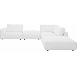 Ecksofa Musterring "LUCIA L-Form", wei&szlig; (snow bax), B:340cm H:81cm T:346cm, Flachgewebe FLORIS (100% Polyester);Flachgewebe VALMONT (60% Baumwolle/ 40% Leinen);Microfaser CRONA (100% Polyester), Sofas, Ecksofa, in vielen Qualit&auml;ten und 4 verschieden N&auml;hten