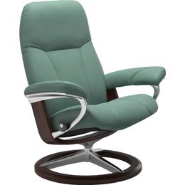 Relaxsessel stressless "Consul", gr&uuml;n (aqua gr&uuml;n paloma), B:91cm H:102cm T:79cm, Leder BATICK: BATICK ist ein leicht korrigiertes, durchgef&auml;rbtes und genarbtes M&ouml;belleder, bei dem die meisten Unebenheiten und Spuren in der Regel entfernt wurden.;Leder PALOMA: PALOMA ist ein durchgef&auml;rbtes Semianilin-M&ouml;belleder mit nat&uuml;rlicher Narbung.;ROHLEDER Stoff Q2 FARON: Ein fester zuverl&auml;ssiger Boucl&eacute; mit ei
