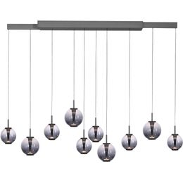 NEUHAUS PURE LED Pendelleuchte "PURE E-Infinity", 10, H: 100cm, 1 Stk.mystic grau, Leuchten, e-SLIDE Funktion, CCT, dimmbar, Fernbedienung