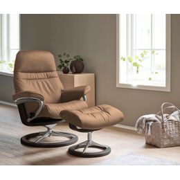 Relaxsessel stressless "Sunrise", braun (almond paloma), B:92cm H:105cm T:80cm, Leder BATICK: BATICK ist ein leicht korrigiertes, durchgef&auml;rbtes und genarbtes M&ouml;belleder, bei dem die meisten Unebenheiten und Spuren in der Regel entfernt wurden.;Leder PALOMA: PALOMA ist ein durchgef&auml;rbtes Semianilin-M&ouml;belleder mit nat&uuml;rlicher Narbung.;ROHLEDER Stoff Q2 FARON: Ein fester zuverl&auml;ssiger Boucl&eacute; mit ein