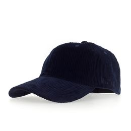 Baseball Cap Mustang, Herren, navy, Cord, Baumwolle, unifarben, Caps, gerundeter Schirm, gesticktes Mustang-Seitenlogo, Gr&ouml;&szlig;enverstellbar