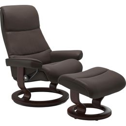 Relaxsessel stressless "View", braun (braun batick), B:82cm H:108cm T:81cm, Leder BATICK: BATICK ist ein leicht korrigiertes, durchgef&auml;rbtes und genarbtes M&ouml;belleder, bei dem die meisten Unebenheiten und Spuren in der Regel entfernt wurden.;Leder PALOMA: PALOMA ist ein durchgef&auml;rbtes Semianilin-M&ouml;belleder mit nat&uuml;rlicher Narbung.;ROHLEDER Stoff Q2 FARON: Ein fester zuverl&auml;ssiger Boucl&eacute; mit einem s