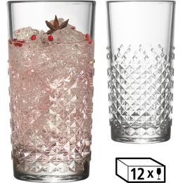 Gl&auml;ser-Set Libbey "Beverage Glas -OCULAR-, 473 ml, &Oslash; 8 cm, H: 15,5 cm, 12er Set", transparent, H:16cm &Oslash;:8cm, Glas, Trinkgef&auml;&szlig;e, hochwertig verarbeitet, im modernen Design