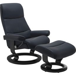 Relaxsessel stressless "View", blau (shadow blau paloma), B:82cm H:108cm T:81cm, Leder BATICK: BATICK ist ein leicht korrigiertes, durchgef&auml;rbtes und genarbtes M&ouml;belleder, bei dem die meisten Unebenheiten und Spuren in der Regel entfernt wurden.;Leder PALOMA: PALOMA ist ein durchgef&auml;rbtes Semianilin-M&ouml;belleder mit nat&uuml;rlicher Narbung.;ROHLEDER Stoff Q2 FARON: Ein fester zuverl&auml;ssiger Boucl&eacute; mit ei