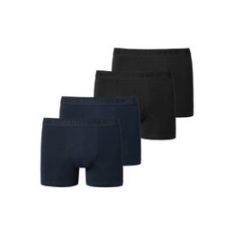 Boxershorts Schiesser "Boxershort 4er Pack", Jungen, Gr. 176, schwarz (schwarz, dunkelblau), Obermaterial: 95% Baumwolle CO. 5% Elasthan EL., Unterhosen