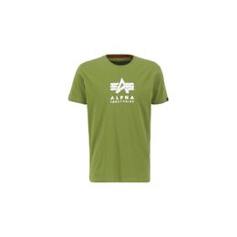 T-Shirt Alpha Industries "Grunge Logo T-Shirt", Herren, Gr. S, gr&uuml;n (moss gr&uuml;n), Obermaterial: 100% Baumwolle, Shirts T-Shirt