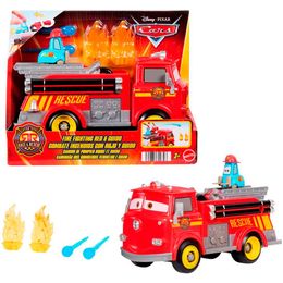 Spielzeug-Auto Mattel "Disney Pixar Cars Feuerwehrauto Red & Guido", rot, Spielzeugfahrzeuge, KinderB:12cm H:16cm T:24cm, Kunststoff, B:12cm H:16cm T:24cm