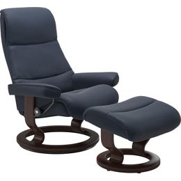 Relaxsessel stressless "View", blau (oxford blau paloma), B:78cm H:105cm T:78cm, Leder BATICK: BATICK ist ein leicht korrigiertes, durchgef&auml;rbtes und genarbtes M&ouml;belleder, bei dem die meisten Unebenheiten und Spuren in der Regel entfernt wurden.;Leder PALOMA: PALOMA ist ein durchgef&auml;rbtes Semianilin-M&ouml;belleder mit nat&uuml;rlicher Narbung.;ROHLEDER Stoff Q2 FARON: Ein fester zuverl&auml;ssiger Boucl&eacute; mit ei