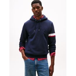 Kapuzensweatshirt Tommy Hilfiger "INSERT HOODIE", Herren, Gr. S, desert sky, Sweatware, Obermaterial: 64% Baumwolle, 36% Polyester, unifarben mit Farbeinsatz, regular fit normal, Rundhals, eingesetzt Rippb&uuml;ndchen, Sweatshirts, Regular fit