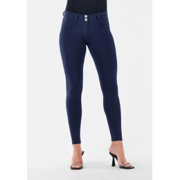 Jeggings Freddy "WRUP1RC001ORG", Damen, Gr. XL (42), N-Gr, blau (blau navy), Web, Obermaterial: 81% Baumwolle, 19% Elasthan, unifarben, lang, Hosen Jeggings, mit Elasthan f&uuml;r die perfekte Passform
