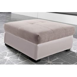 Hocker COTTA, B:100cm H:46cm T:70cmschlamm, schlamm, Edles Flachgewebe ( 100% Polyester ) / Feine Struktur ( 100% Polyester );Kunstleder SOFTLUX /