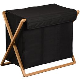 W&auml;schebox Kesper "W&auml;schesammler, aus Bambus, FSC", schwarz (braun, schwarz), B:69cm H:56,5cm T:33cm, Bambus, W&auml;schesammler, W&auml;schebox