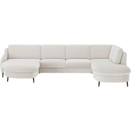 Sit & More Wohnlandschaft SIT & MORE "Soul U-Form", wei&szlig;, B:372cm H:90cm T:239cm, 100% Polyester, Sofas, Wohnlandschaft, wahlweise mit Bett und Bettkasten