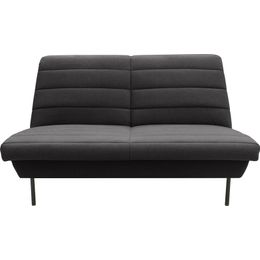 2-Sitzer "LOOKS IX", grau (anthrazit), B:145cm H:92cm T:103cm, 100% Polyester, LOOKS by Wolfgang Joop, Sofas, Quersteppung, ohne Armlehnen