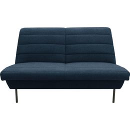 2-Sitzer "LOOKS IX", blau (dunkelblau), B:145cm H:92cm T:103cm, 100% Polyester, LOOKS by Wolfgang Joop, Sofas, Quersteppung, ohne Armlehnen