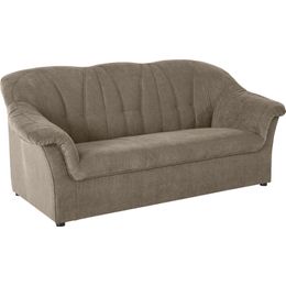 3-Sitzer DOMO collection "Pegnitz f&uuml;r kleine R&auml;ume, Breite 185cm", braun (schlamm), B:185cm H:82cm T:82cm, 95% Polyester, 5% Nylon, Sofas, zeitlos, elegante Armlehnen, komfortabel