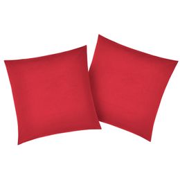 Kissenbez&uuml;ge OTTO HOME "Luisa", rot, B:50cm L:50cm, Renforc&eacute;, Renforc&eacute;, Kissenbez&uuml;ge, aus 100% Baumwolle, mit Rei&szlig;verschluss, atmungsaktiv, uni