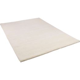 Wollteppich Theko "Maloronga Uni", beige (natur wei&szlig;), B:60cm H:24mm L:90cm, Wolle, Teppiche, echter Berber Teppich, reine Wolle, handgekn&uuml;pft