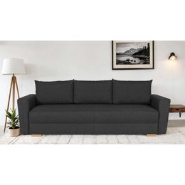 3-Sitzer Home Affaire "MAGHERA 230 cm - OTTO. Verl&auml;ssliche Qualit&auml;t.", grau (anthrazit), B:230cm H:79cm T:92,5cm, 100% Polyester, Sofas, Schlafsofa, Bettkasten, pflegeleicht