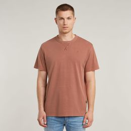 G-Star Raw T-Shirt G-STAR "Nifous", Herren, Gr. XXL, rot (etruscan rot gd), Jersey, Obermaterial: 100% Baumwolle, unifarben, regular fit normal, Rundhals, Shirts T-Shirt, Rundhals, mit Rippeinsatz