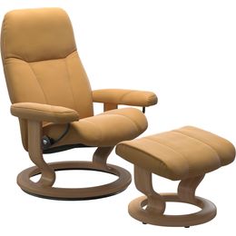 Relaxsessel stressless "Consul", gelb (honey paloma), B:72cm H:94cm T:70cm, Leder BATICK: BATICK ist ein leicht korrigiertes, durchgef&auml;rbtes und genarbtes M&ouml;belleder, bei dem die meisten Unebenheiten und Spuren in der Regel entfernt wurden.;Leder PALOMA: PALOMA ist ein durchgef&auml;rbtes Semianilin-M&ouml;belleder mit nat&uuml;rlicher Narbung.;ROHLEDER Stoff Q2 FARON: Ein fester zuverl&auml;ssiger Boucl&eacute; mit einem s