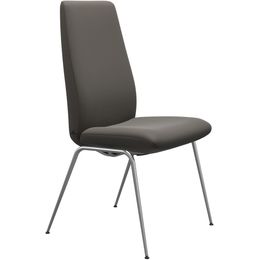 Polsterstuhl stressless "Laurel", grau (metal grau paloma, chrom gl&auml;nzend), B:57cm H:105cm T:60cm, Leder PALOMA: PALOMA ist ein durchgef&auml;rbtes Semianilin-M&ouml;belleder mit nat&uuml;rlicher Narbung., St&uuml;hle, Polsterstuhl, High Back, Gr&ouml;&szlig;e L, mit Beinen aus Stahl in Chrom gl&auml;nzend