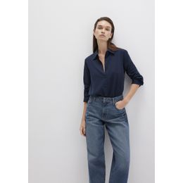 Langarmbluse Mavi "LONG SLEEVE SHIRT", Damen, Gr. XL, blau (navy blazer), 100% Lyocell, unifarben, normal lang, eng 1-Knopf-Manschette, Blusen, Bluse Langarm