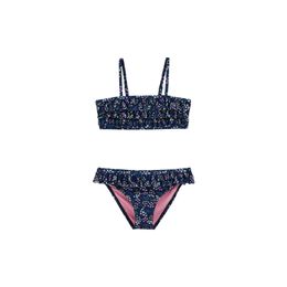 WE Fashion Bikini M&auml;dchen Gr&ouml;&szlig;e 110/116 dunkelblau / gelb / hellpink / wei&szlig;