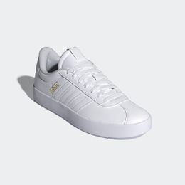 Sneaker adidas Sportswear "VL COURT 3.0", Herren, Gr. 39, wei&szlig; (cloud wei&szlig;, cloud wei&szlig;, gold metallic), Synthetik, Schuhe Sneaker, inspiriert vom Design des adidas samba