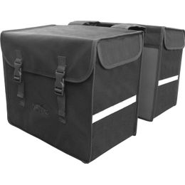 Fahrradtasche "Greenlands Doppel Tasche Canvas", schwarz, GREENLANDS BICYCLE BAGS, Taschen, B/H/T: 40cm x 14cm x 40cm, Canvas, Canvas, B:40cm H:14cm T:40cm