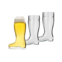 Bierglas ST&Ouml;LZLE "Biergl&auml;ser Stiefel 250 ml 3er Set transparent", bunt (transparent), Glas, Trinkgef&auml;&szlig;e